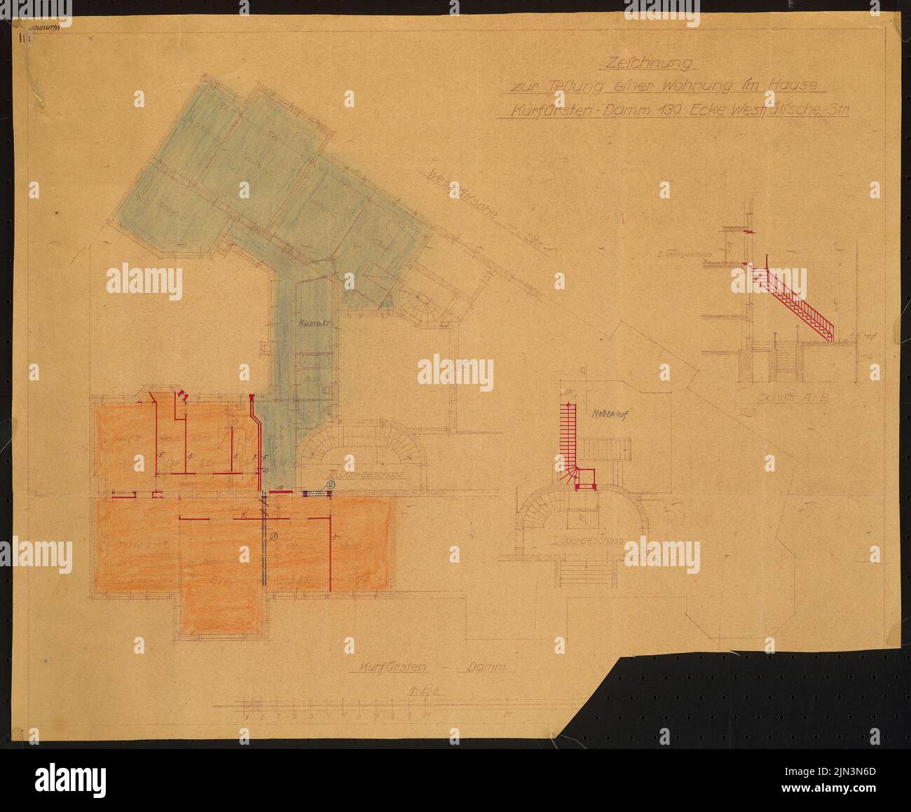 Residential and Court House Kurfürstendamm 130, Berlin-Halensee: floor ...