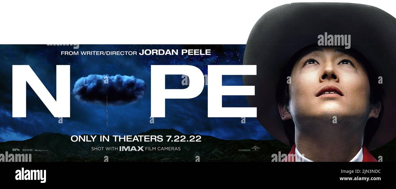 NOPE, US IMAX banner poster, Steven Yeun, 2022. © Universal Pictures ...