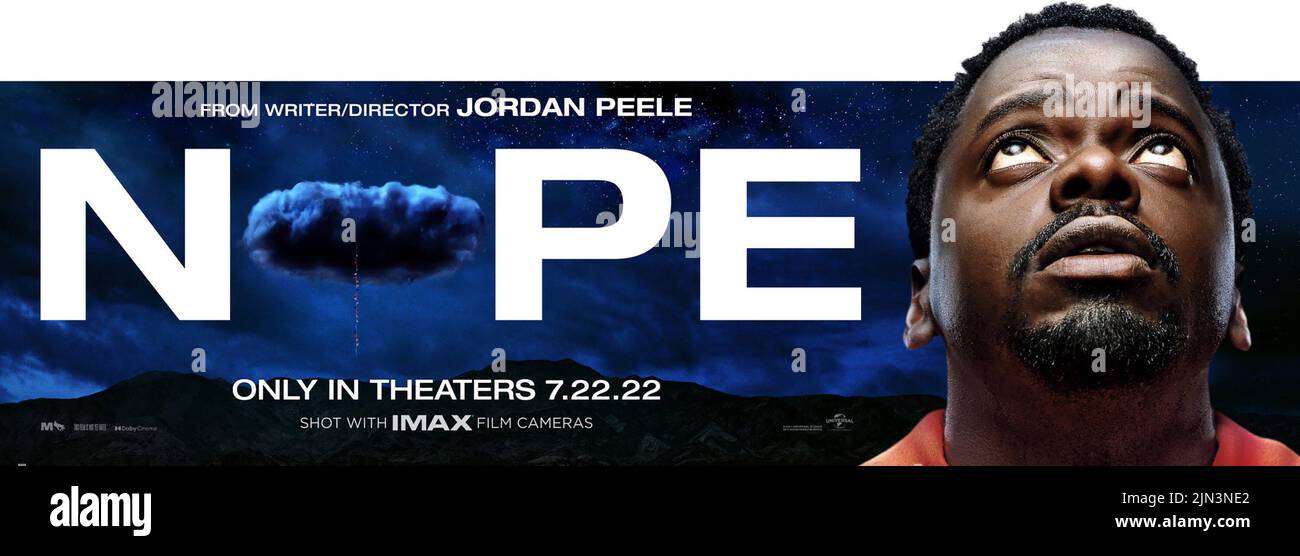 NOPE, US IMAX banner poster, Daniel Kaluuya, 2022. © Universal Pictures ...