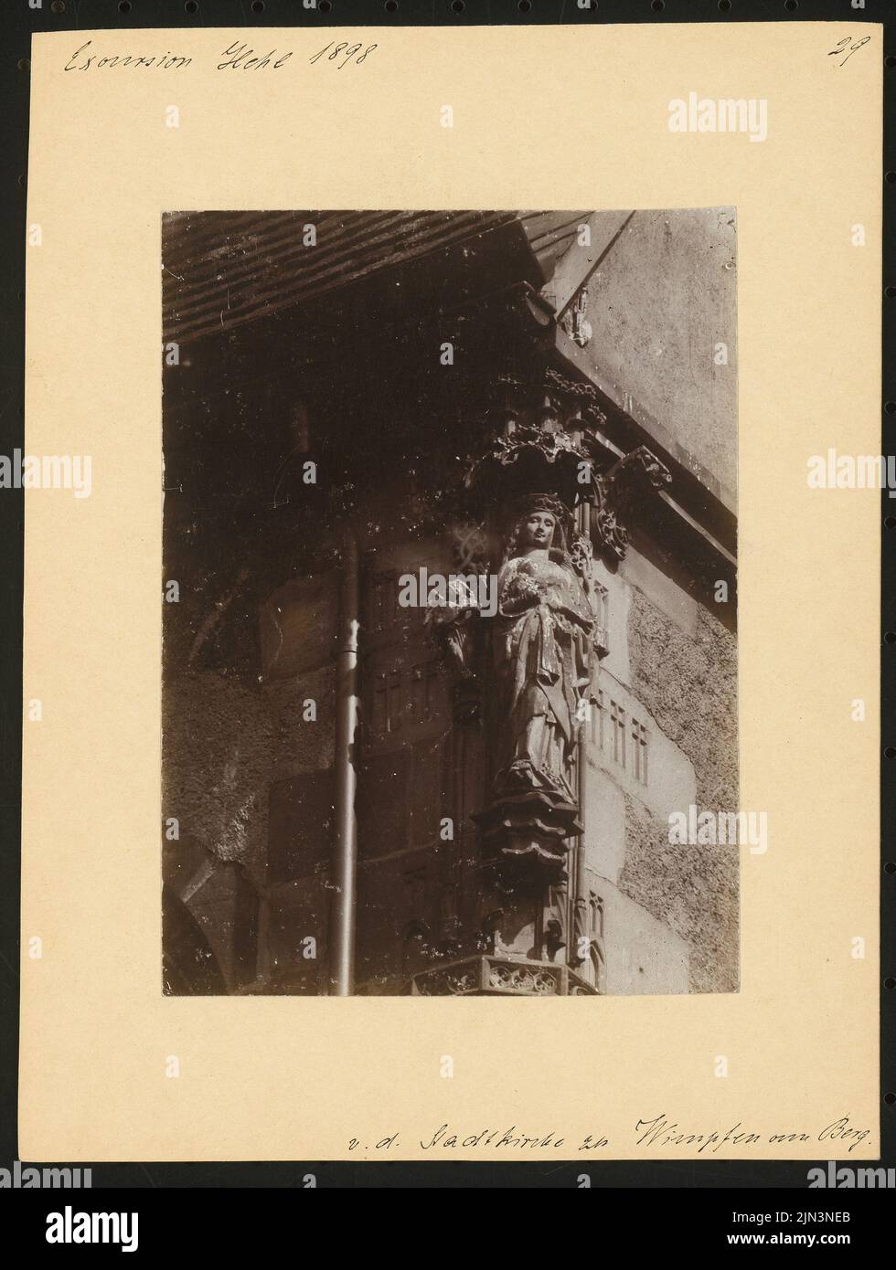 Excursion Hehl 1898: Stadtkirche zu Wimpfen am Berg Stock Photo - Alamy