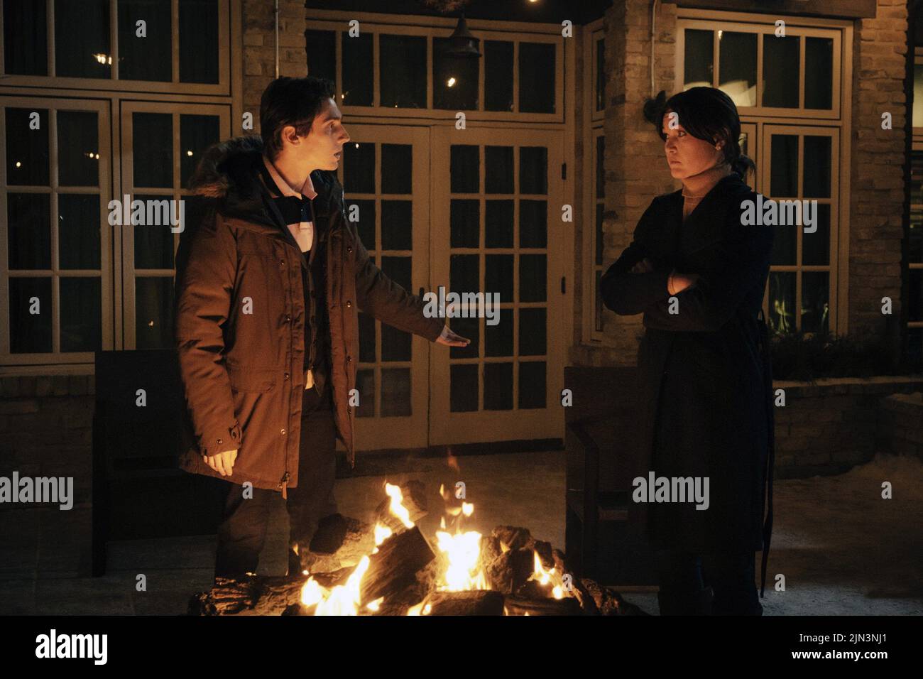 ORPHAN: FIRST KILL, from left: Matthew Finlan, Julia Stiles, 2022. ph ...