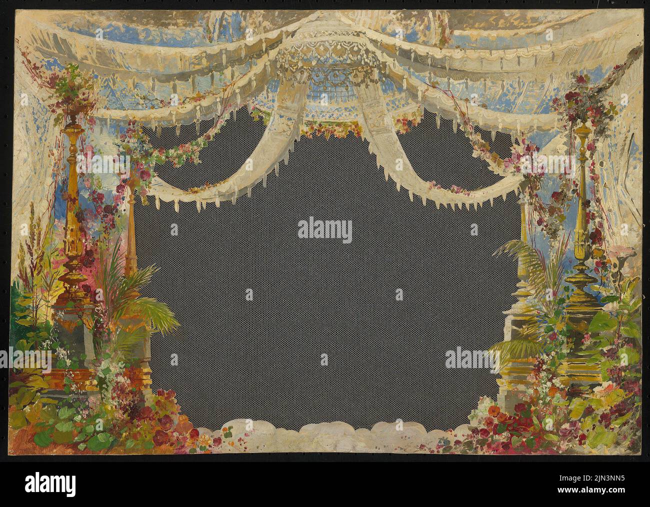 Stage design: portal hanger for stage design model Stock Photo - Alamy