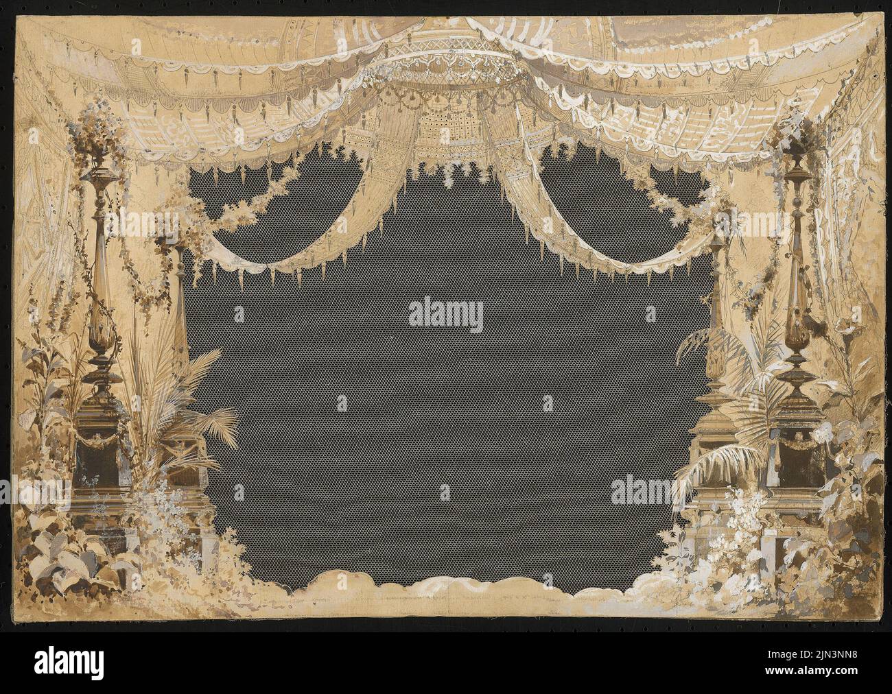 Stage design: portal hanger for stage design model Stock Photo - Alamy