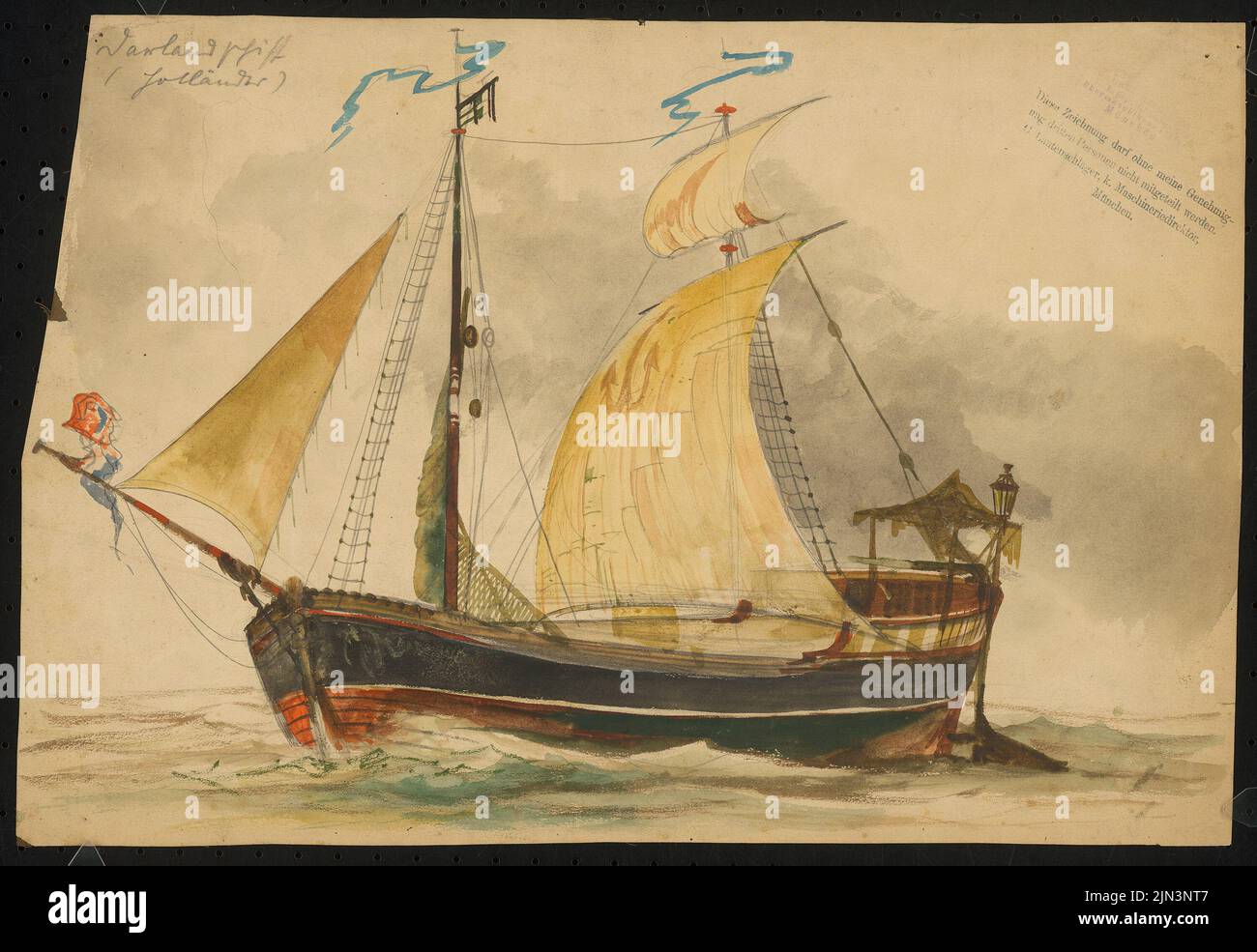 Stage study: The Flying Dutch, Munich: View Sailing Ship, ship of the ...