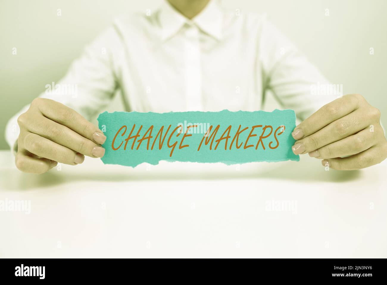 Text sign showing Change Makers, Internet Concept Young Turk ...