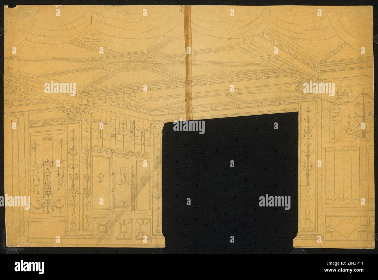 Portal hanger for stage design: perspective view of a stage portal ...