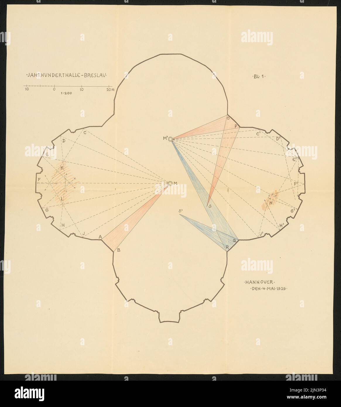 Max Berg (1870-1947, as an architect): Century Hall, Wroclaw. Acoustic ...