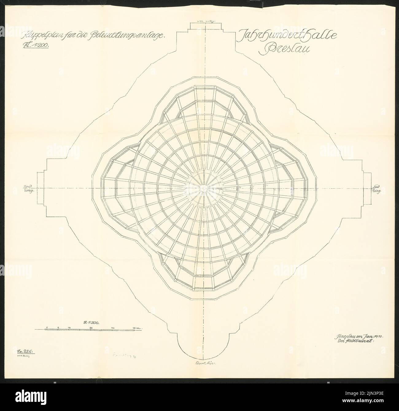 Max Berg (1870-1947, as an architect): Century Hall, Wroclaw. Acoustic ...