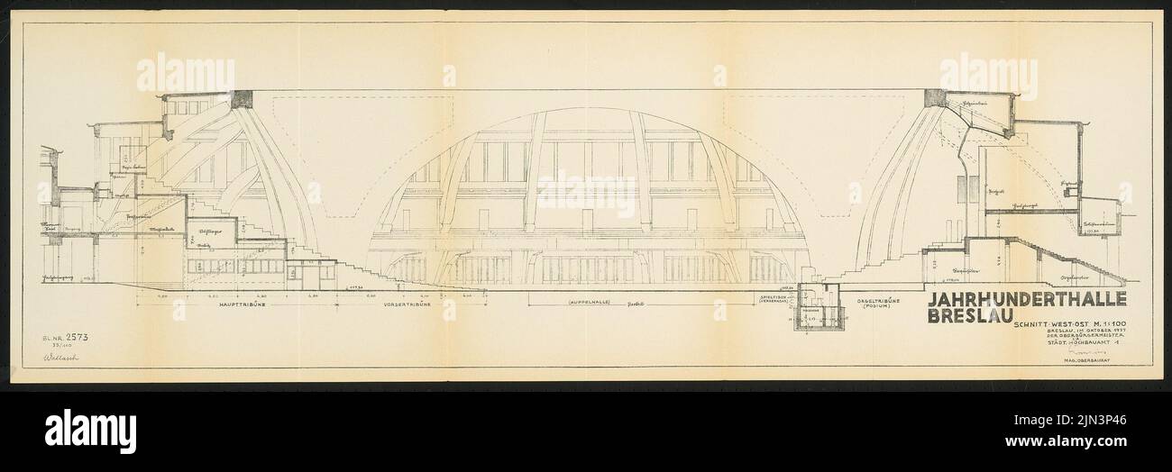 Max Berg (1870-1947, as an architect): Century Hall, Wroclaw. Acoustic ...