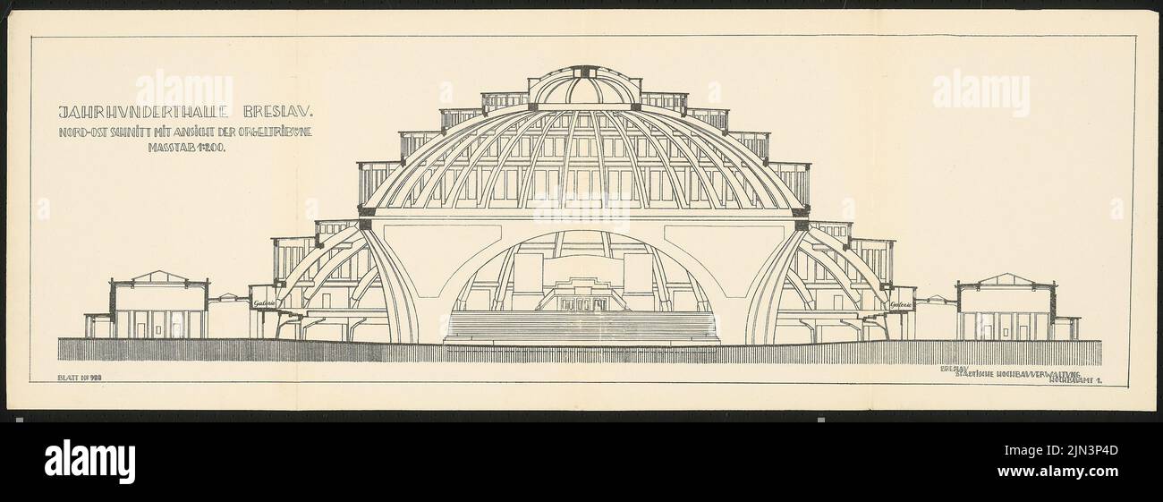 Max Berg (1870-1947, as an architect): Century Hall, Wroclaw. Acoustic ...