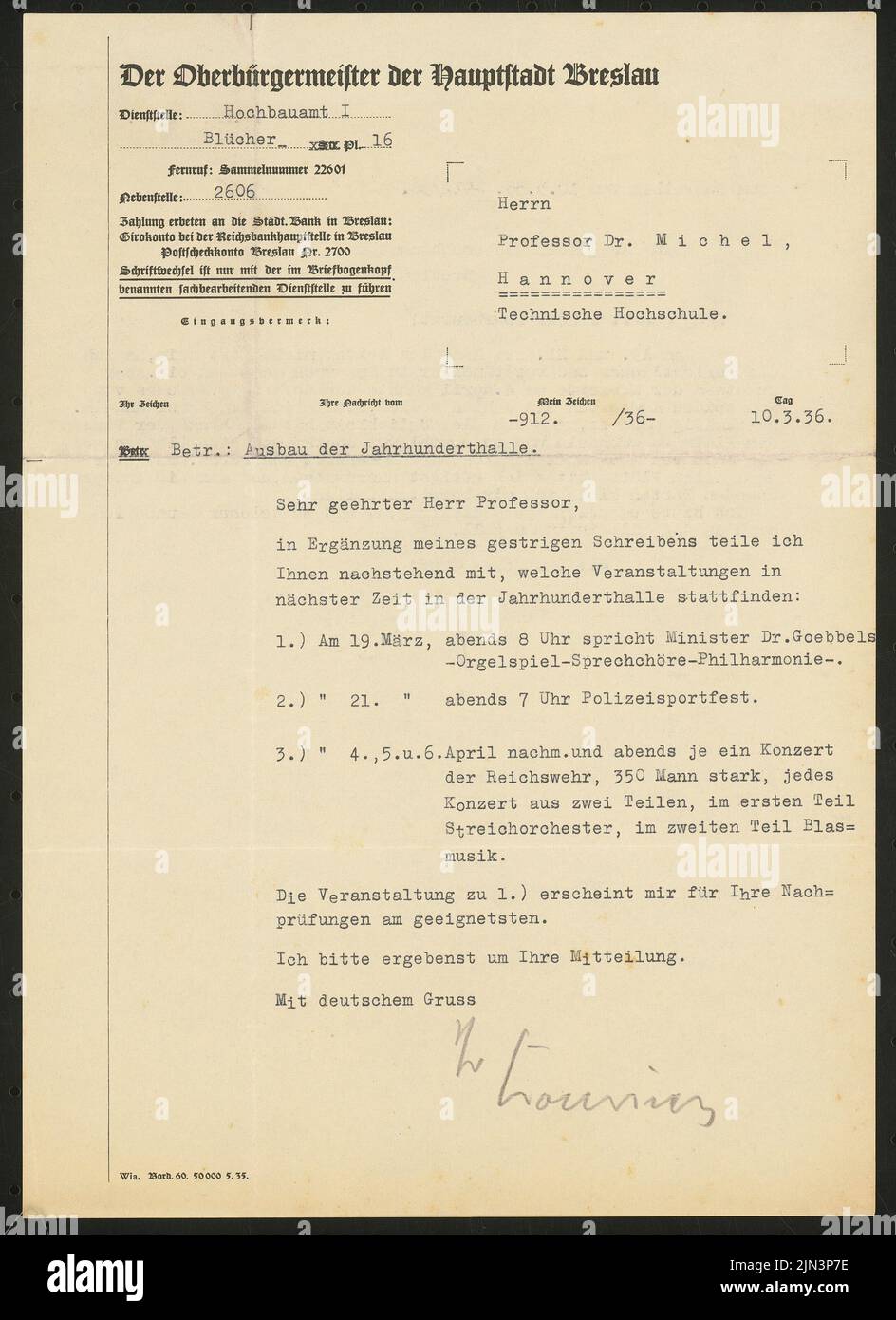 Max Berg (1870-1947, as an architect): Century Hall, Wroclaw. Acoustic ...