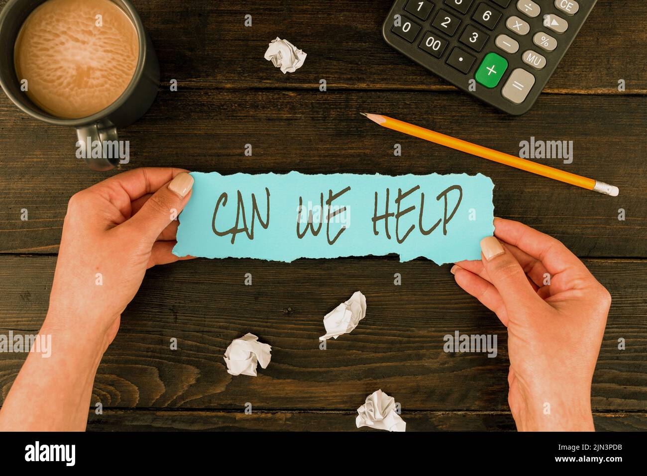 Inspiration showing sign Can We Help. Business concept Offering ...