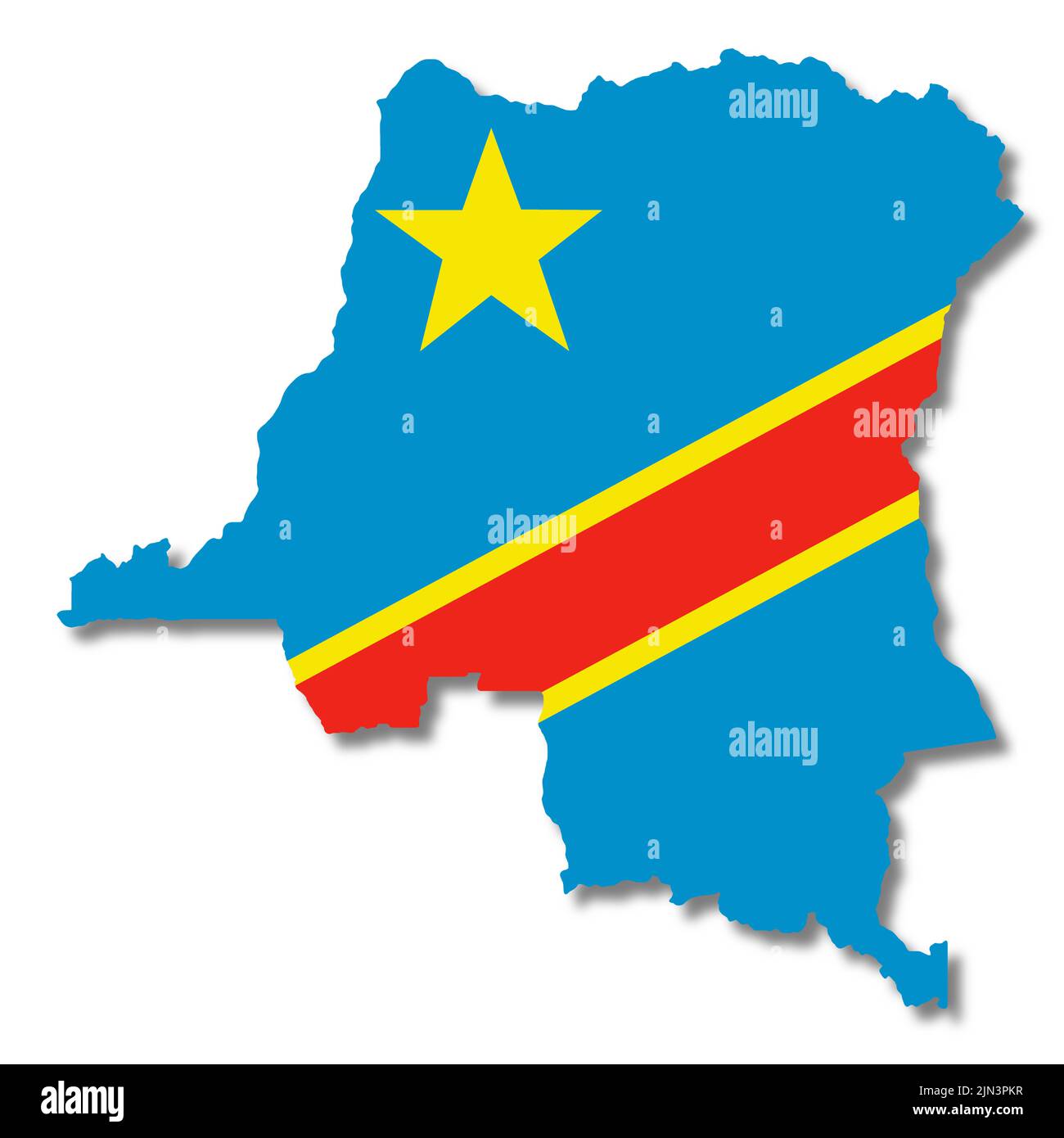 Democratic republic of the congo map hi-res stock photography and ...