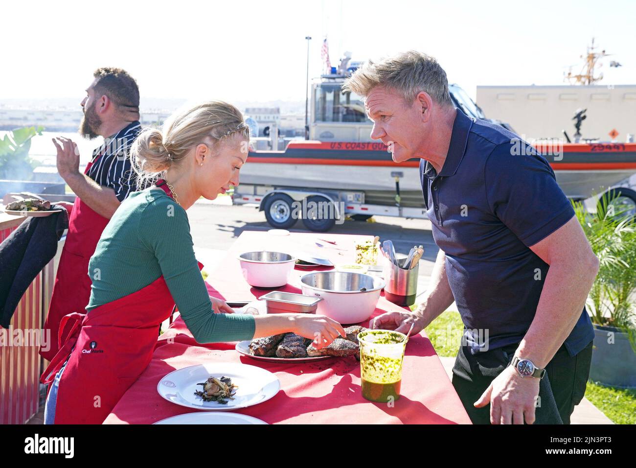 MASTERCHEF, from left: contestant Bri Baker, chef Gordon Ramsay, Back ...