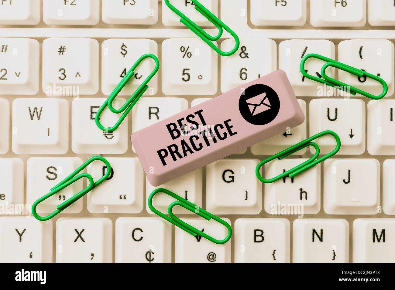 Hand writing sign Best Practice. Concept meaning Method Systematic ...