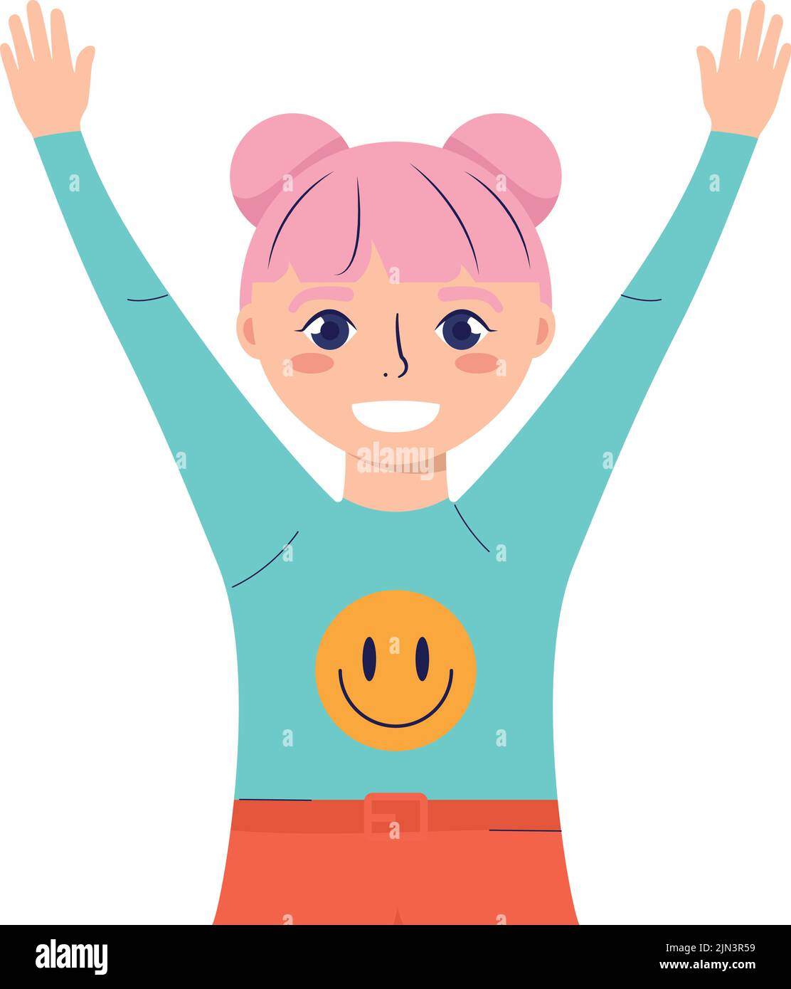 glad girl design Stock Vector Image & Art - Alamy