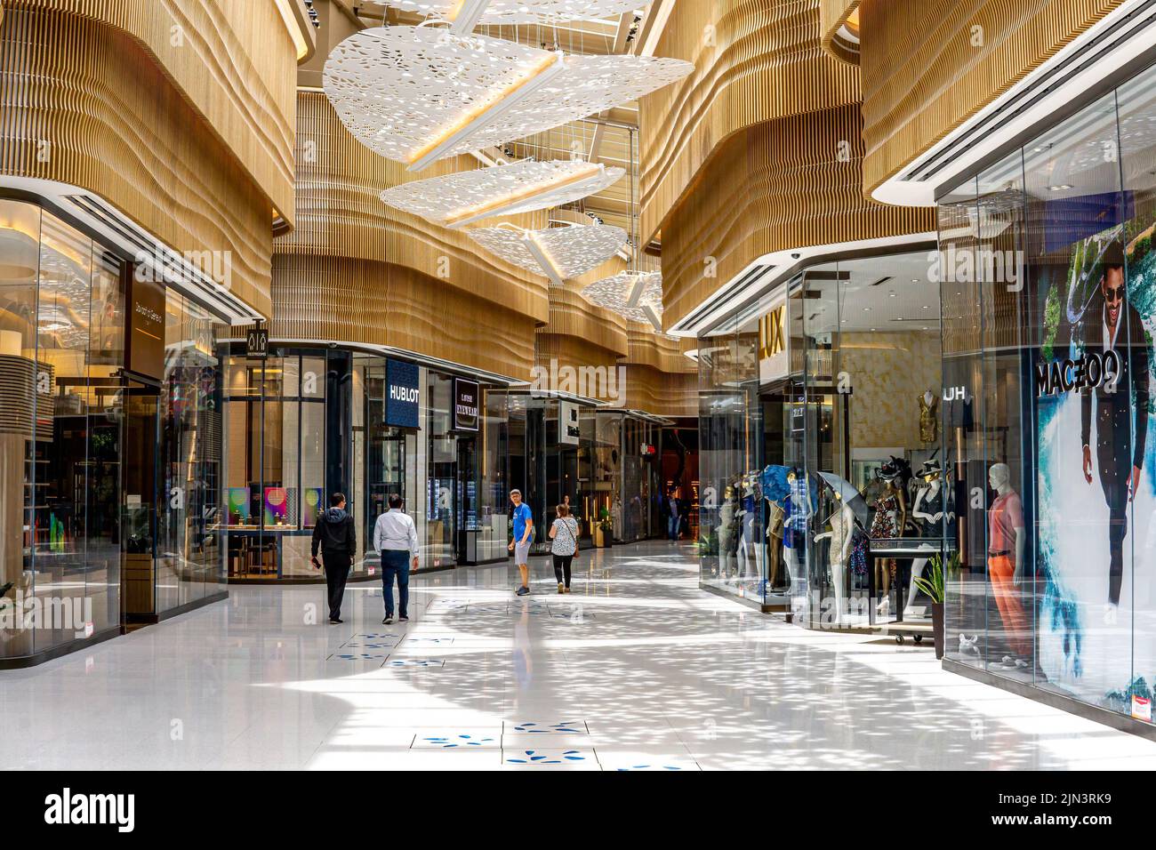 Hollywood, FL - USA - July 26, 2022 Interior view of the Shoppes at the ...