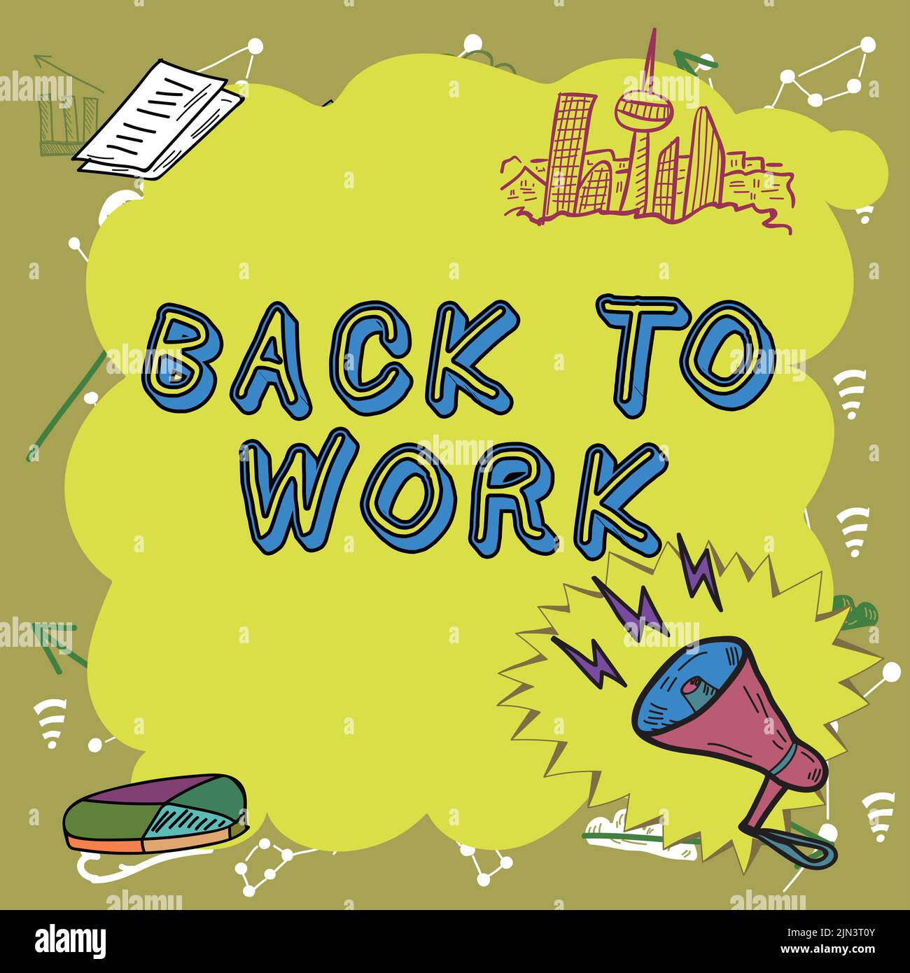 Text showing inspiration Back To Work. Word for Returning to job ... Text showing inspiration Back To Work. Word for Returning to job ...