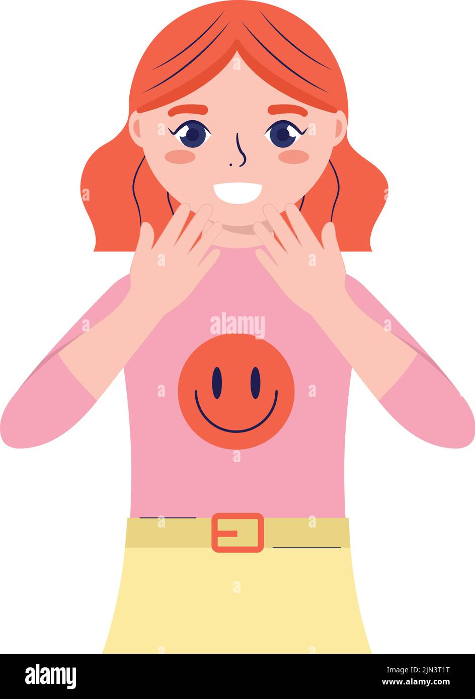 smiling lady illustration Stock Vector Image & Art - Alamy