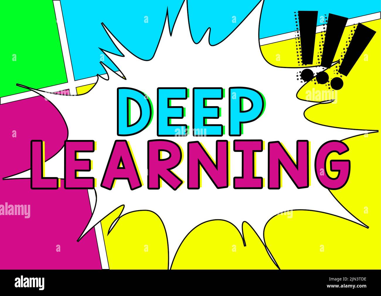 Text caption presenting Deep Learning. Business showcase Hierarchical ...