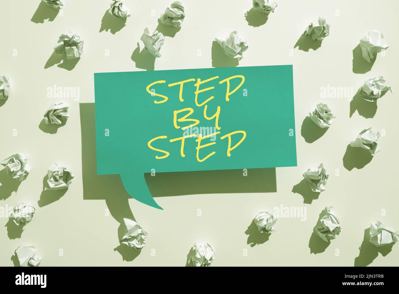 Sign displaying Step By Step. Business concept Slow progress Road to ...