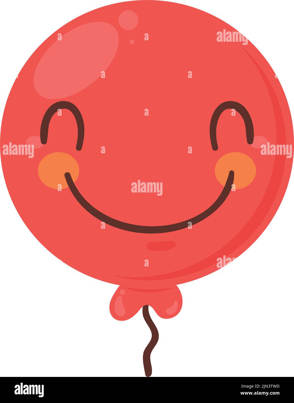 red balloon helium emoticon character Stock Vector Image & Art - Alamy