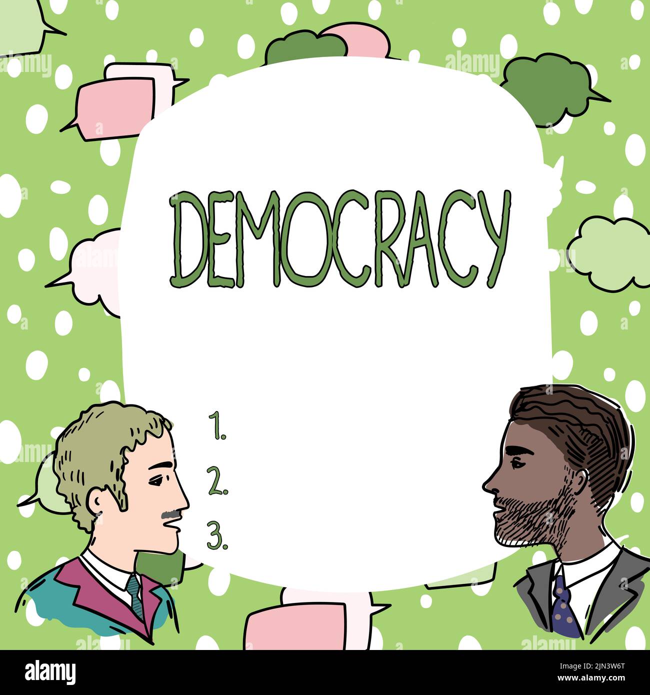 Text caption presenting Demo Cracy. Conceptual photo freedom of the ...