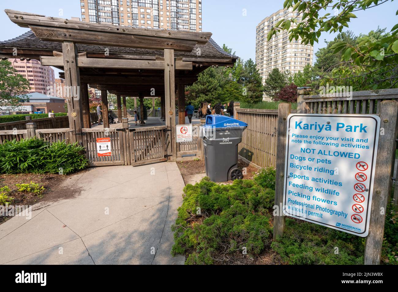Mississauga, Ontario, Canada - July 18 2021 : Kariya Park in summer. A ...