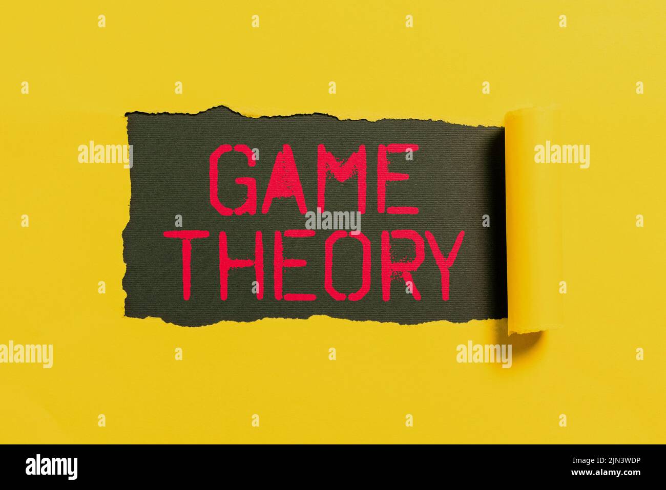 Text sign showing Game Theory. Business overview branch of mathematics ... Text sign showing Game Theory. Business overview branch of mathematics ...