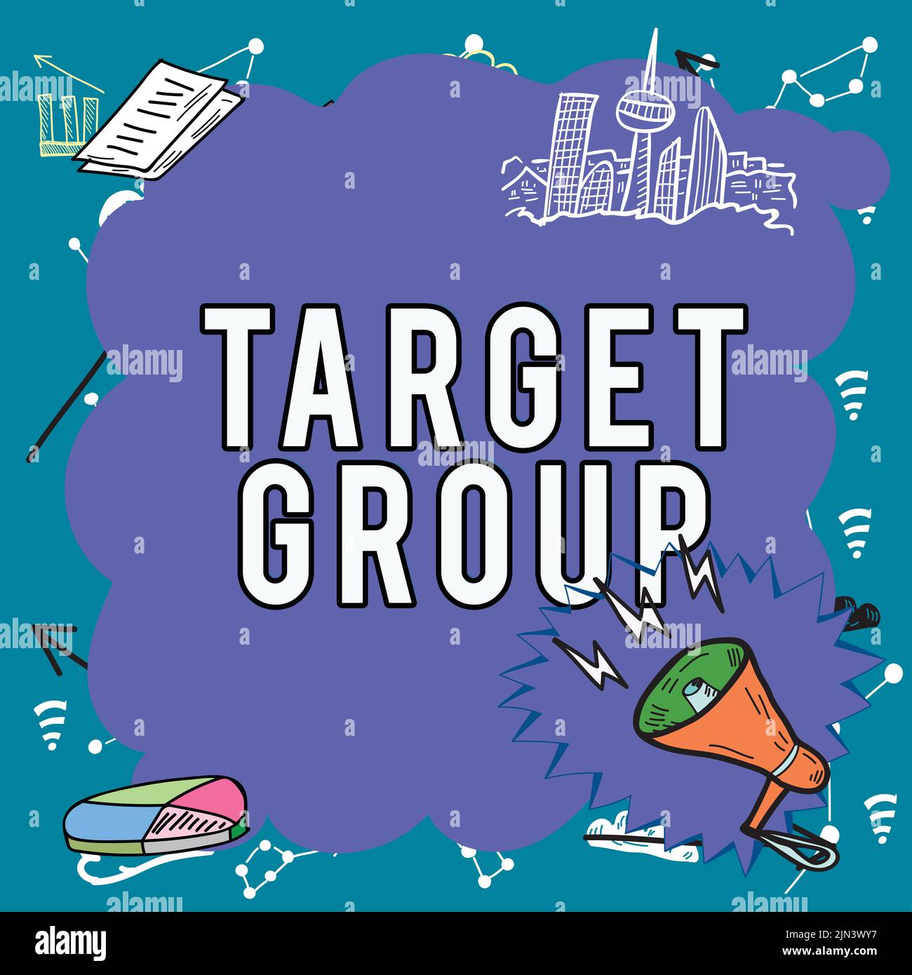 Hand writing sign Target Group. Concept meaning Particular showing that ...