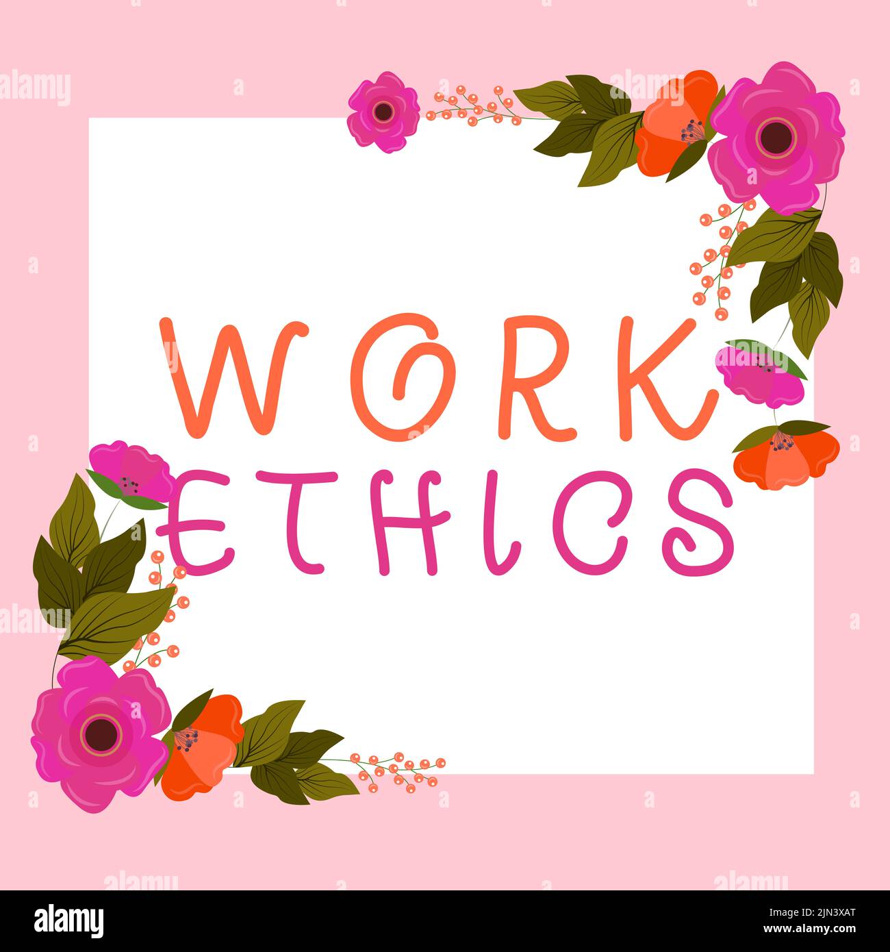 Hand writing sign Work Ethics. Conceptual photo A set of values ...