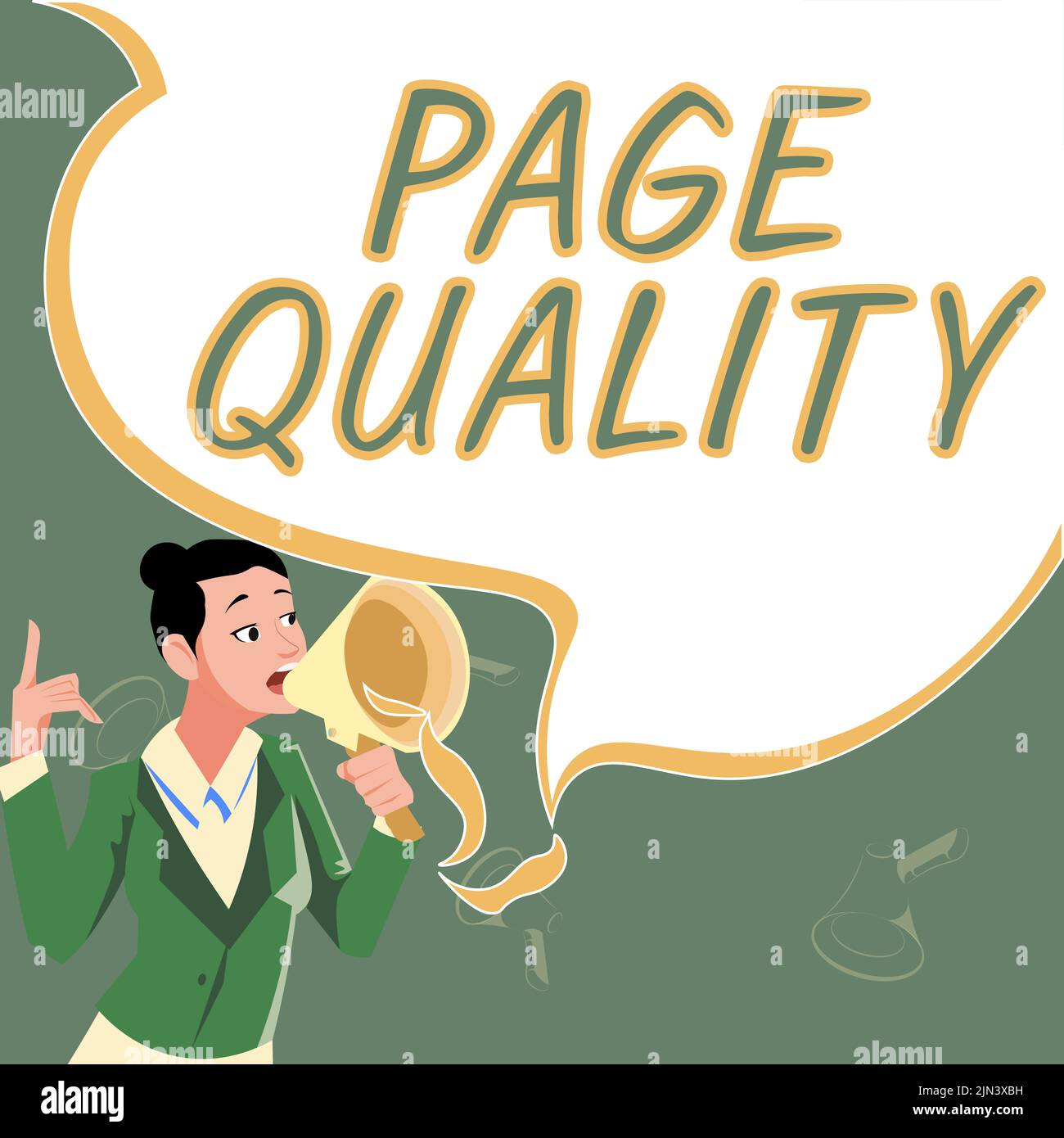 Writing displaying text Page Quality. Business concept Effectiveness of ...