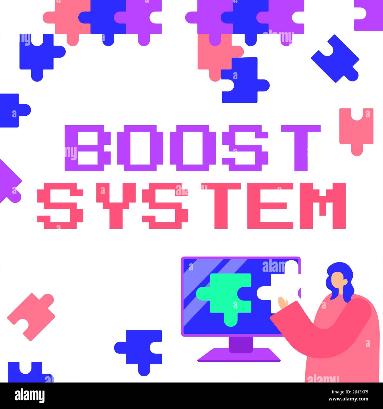 Sign displaying Boost System. Internet Concept Rejuvenate Upgrade ...