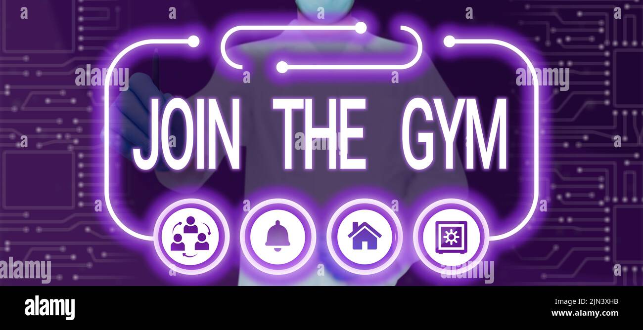 Writing displaying text Join The Gym. Internet Concept Motivation to ...