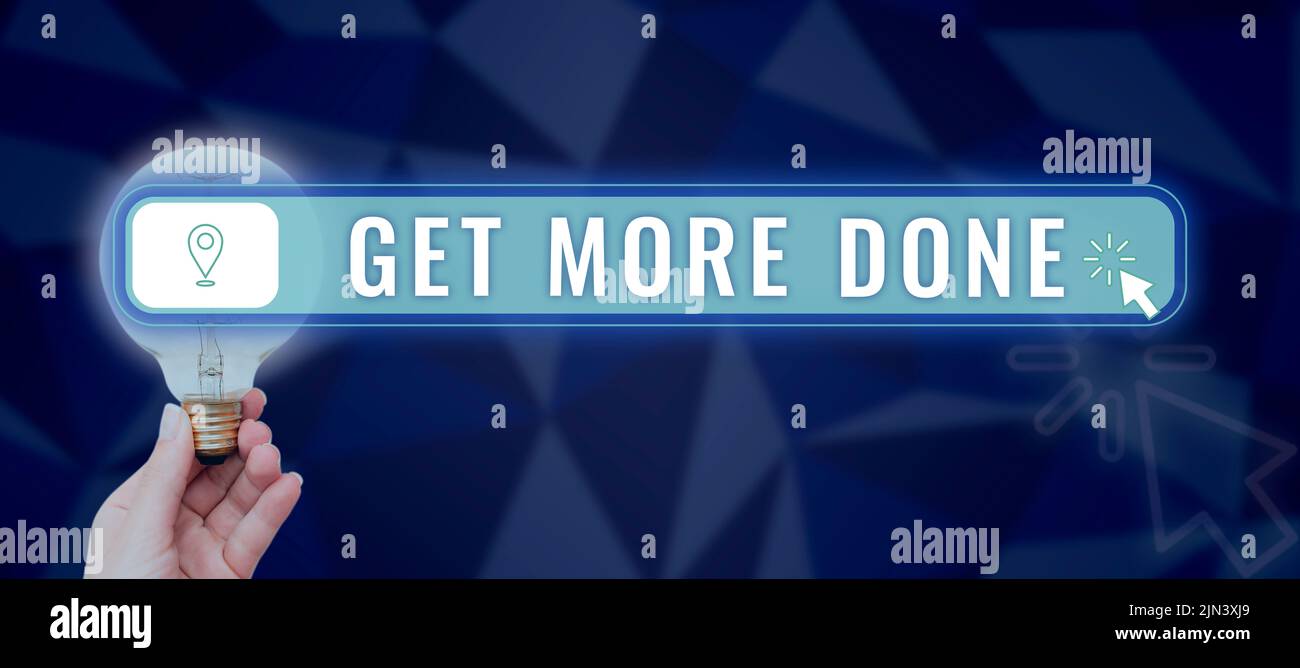 Inspiration showing sign Get More Done. Business showcase Checklist ...