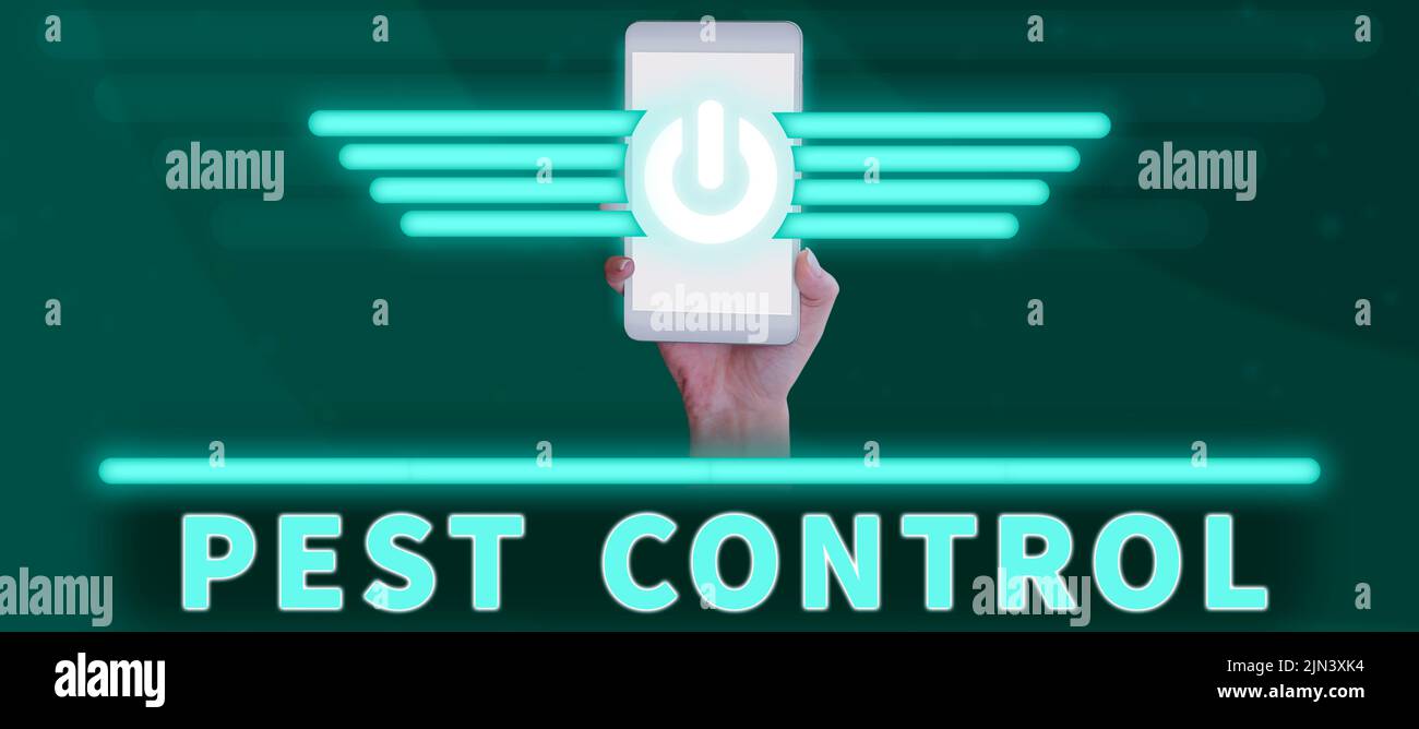 Handwriting text Pest Control. Word Written on Killing destructive ...