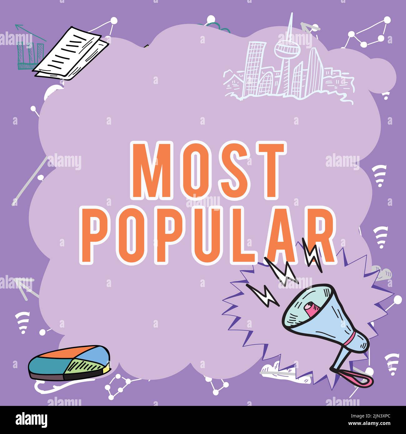 Text caption presenting Most Popular. Conceptual photo Liked Followed ...