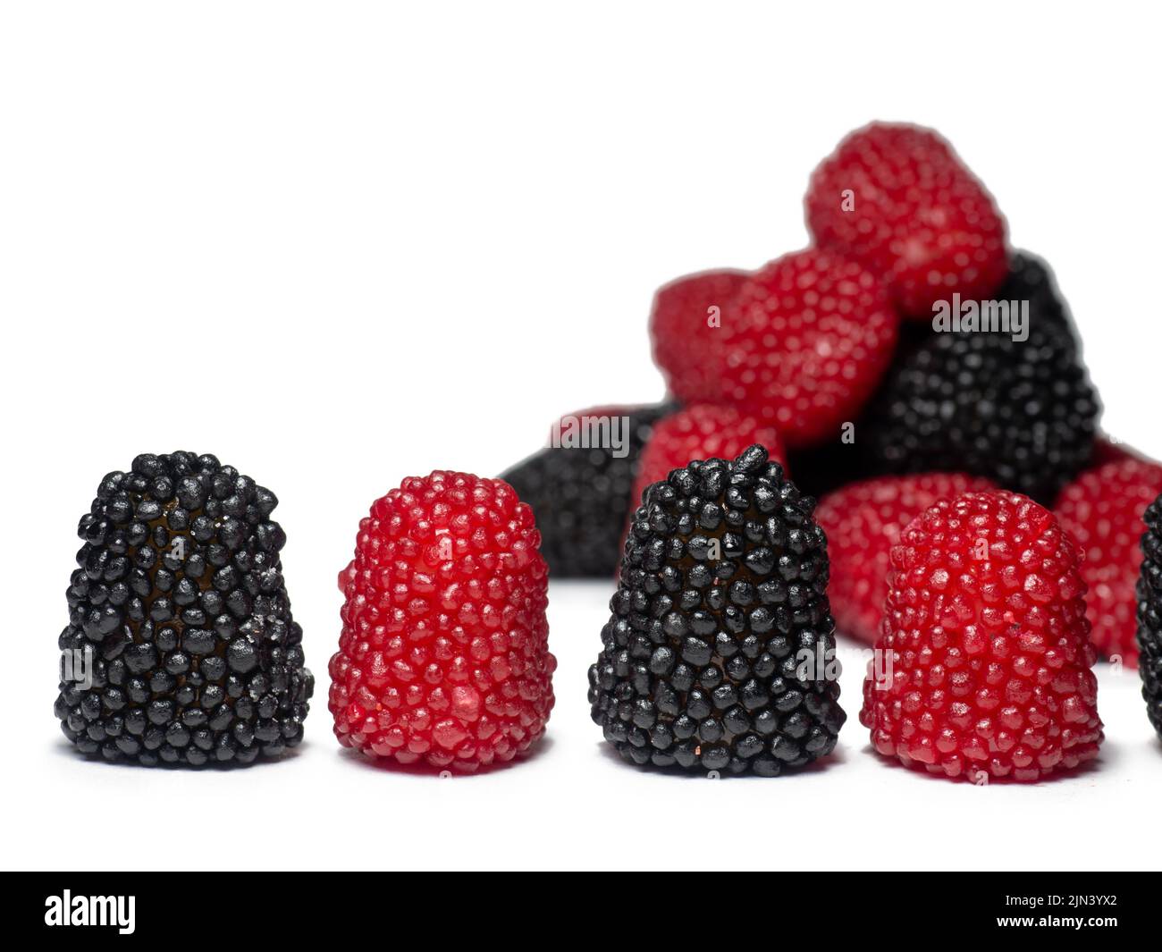 Blackberry and raspberry gummy sweets Cut Out Stock Images & Pictures ...