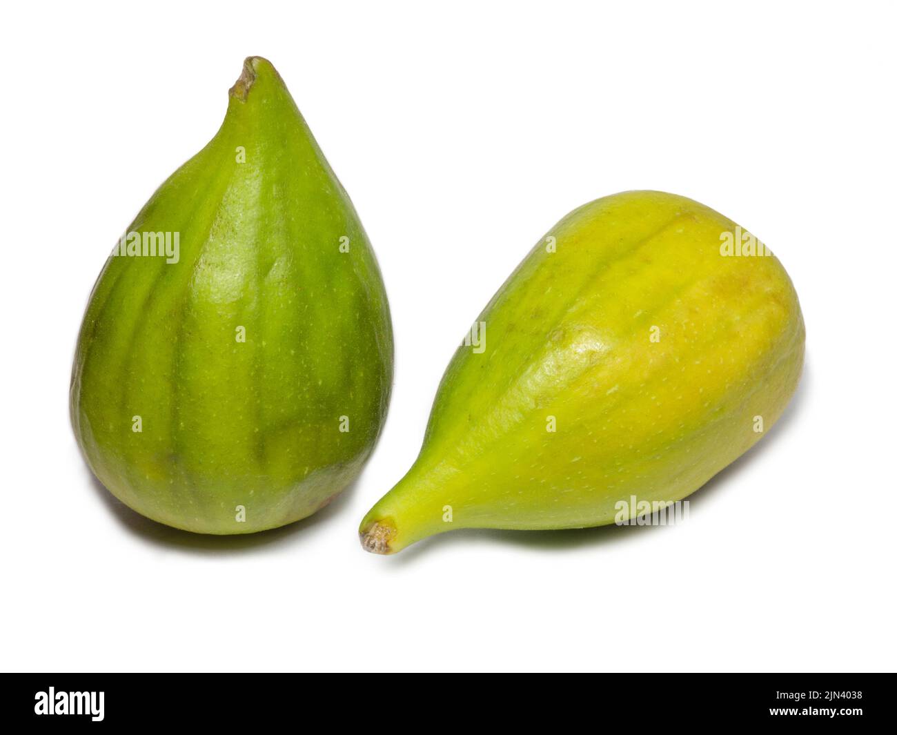 Green figs on a white background. Fresh wine berry. The green fruit of ...