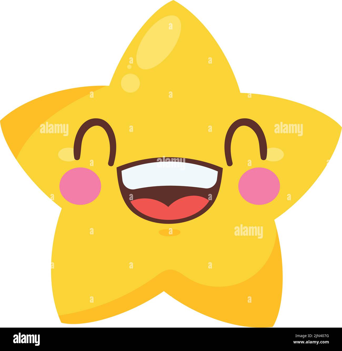 happy star emoticon comic character Stock Vector Image & Art - Alamy