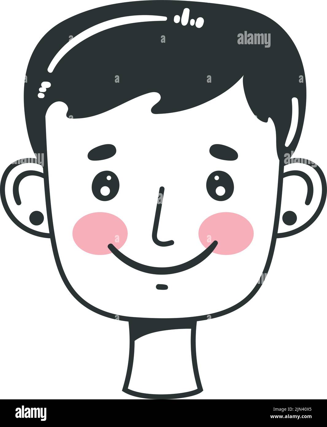 man head smiling character icon Stock Vector Image & Art - Alamy