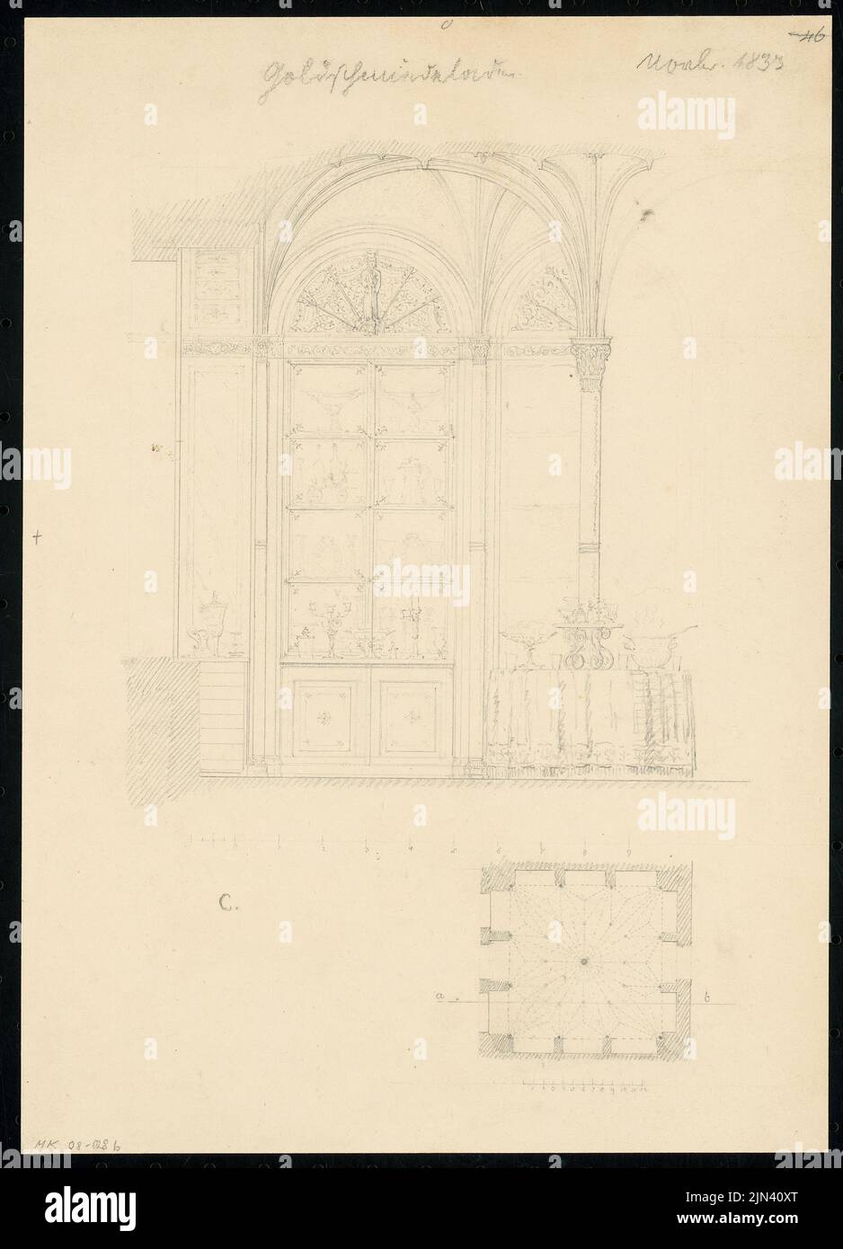 Carl Hoffmann: goldsmith shop. Monthly competition November 1833 Stock ...