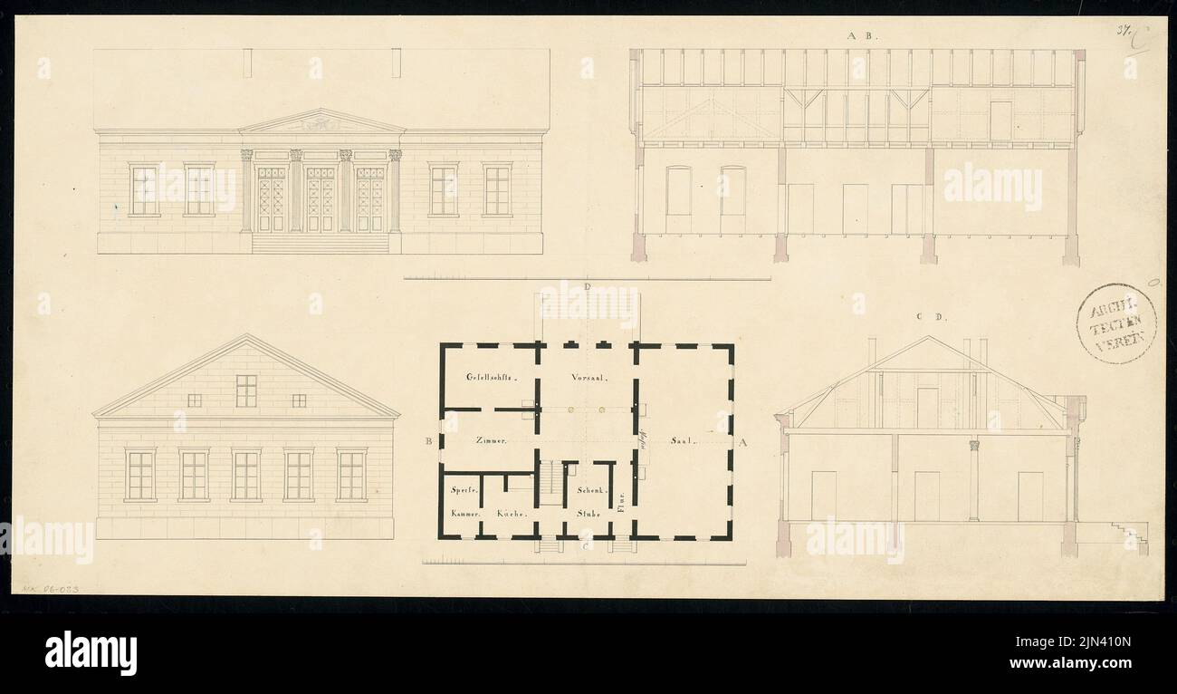 N.N.: Schützenhaus. Monthly competition May 1832 Stock Photo - Alamy