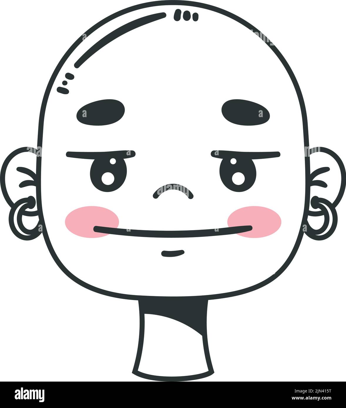 man head bald character icon Stock Vector Image & Art - Alamy