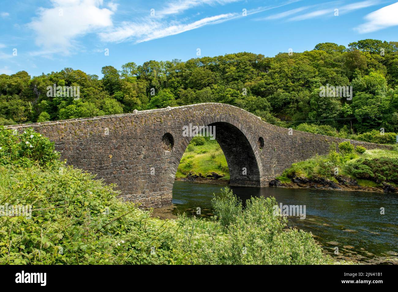 Bridge over the Atlantic, Clachan Bridge, Argyll, Scotland Stock Photo ...