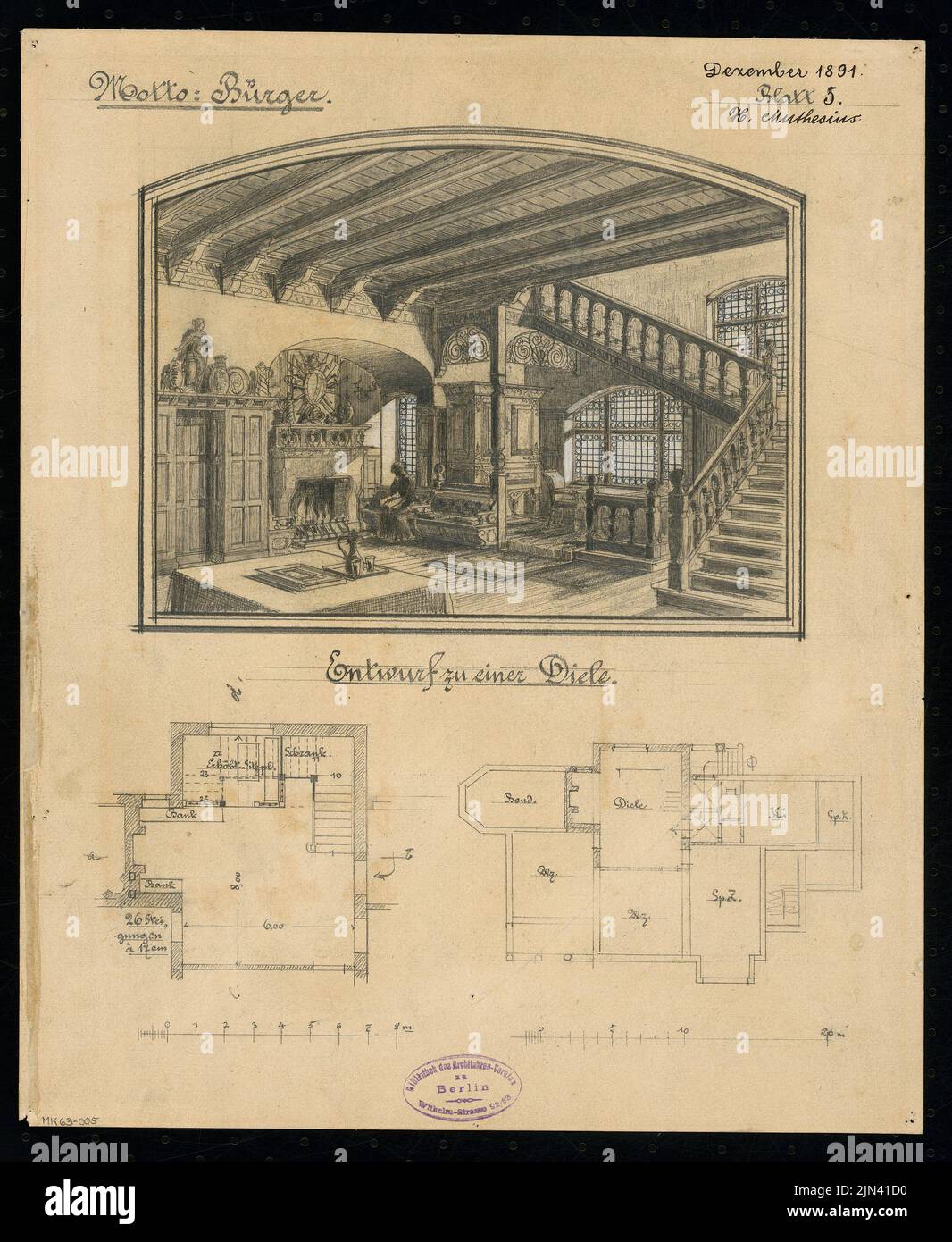Hermann Muthesius (1861-1927): staircase. Monthly competition December ...