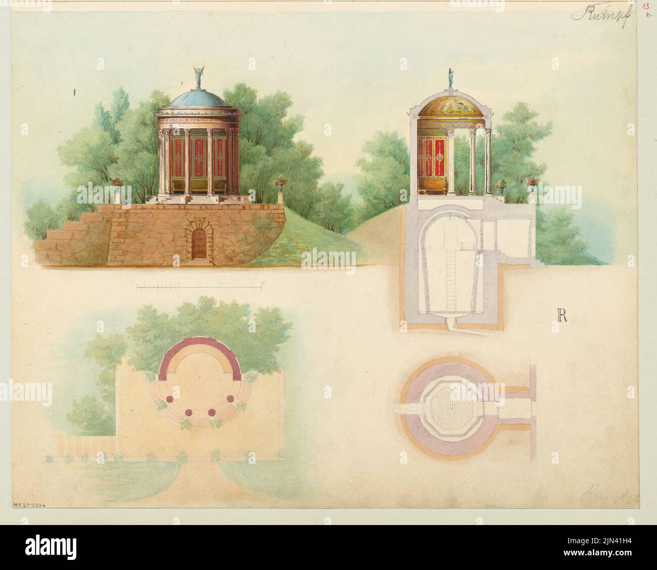 Ludwig Rumpf (died 1862): Pavilion over an ice cellar. Monthly ...