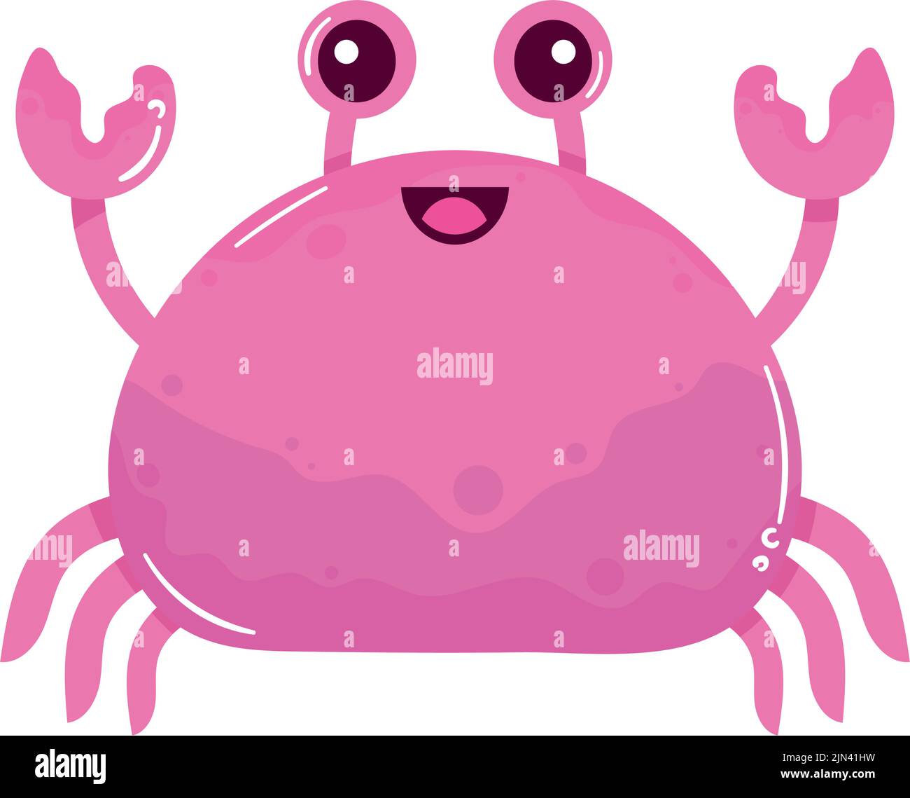 pink crab sealife animal icon Stock Vector Image & Art - Alamy