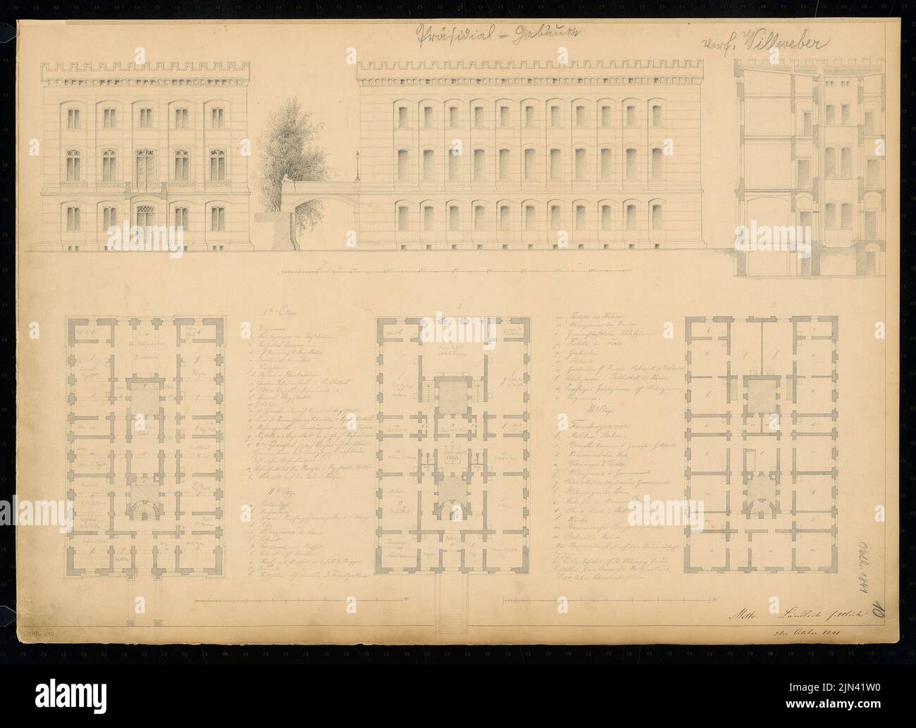 Theodor Willweber (1817-1876): Presidential building. Monthly ...