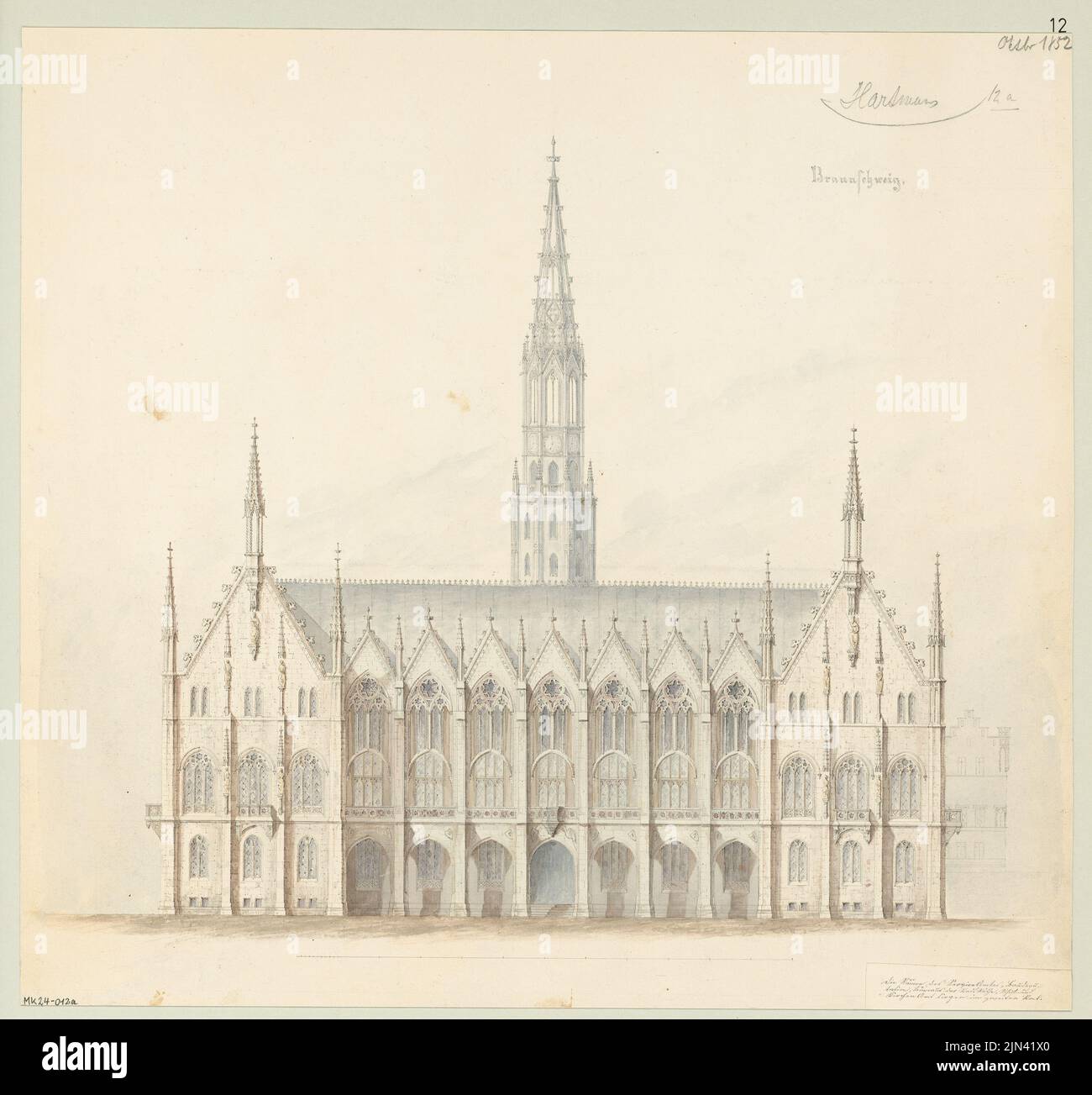 Alfred Hartmann (1824-1884): City Hall. Monthly competition October ...